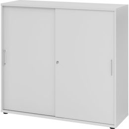 VERA-ZWO - Schiebet&uuml;renschrank, HxBxT 1100 x 1200 x 400 mm, 3 Ordnerh&ouml;hen, lichtgrau kaiserkraft
