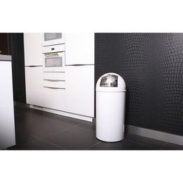 EKO Push-M&uuml;lleimer, Stahl, Volumen 40 l, Hx&Oslash; 740 x 350 mm, wei&szlig;