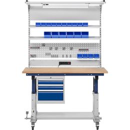 Hub-Arbeitstisch Supporter mit Multiwandaufbau, Buche-Multiplexplatte, BxT 1600 x 790 mm kaiserkraft