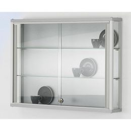 LINK Wandvitrine, 2 B&ouml;den, Schiebet&uuml;ren, HxBxT 590 x 800 x 120 mm kaiserkraft