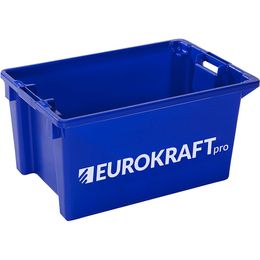 eurokraft pro Drehstapelbehälter, Volumen 50 l, VE 3 Stk, blau