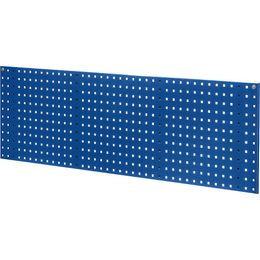 eurokraft pro Lochplatte f&uuml;r Werkzeughalter, L&auml;nge 1524 mm, enzianblau