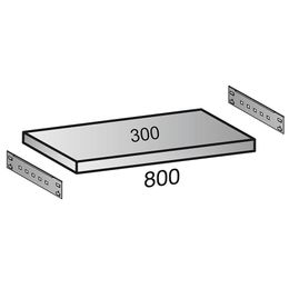 Zusatzboden für Archiv-Steckregal, Tiefe 300 mm, Breite 800 mm kaiserkraft