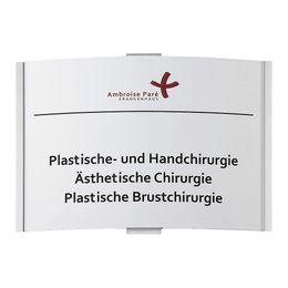 FRANKFURT™ Wegweiser, DIN A4 quer, HxB 210 x 317 mm, silber kaiserkraft