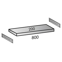 Fachboden für Industriesteckregal, Bodenbreite 800 mm, Tiefe 200 mm kaiserkraft