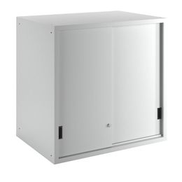 LISTA Aufsatzschrank mit Schiebet&uuml;ren, T&uuml;ren aus Vollblech, HxBxT 1000 x 1023 x 725 mm, lichtgrau