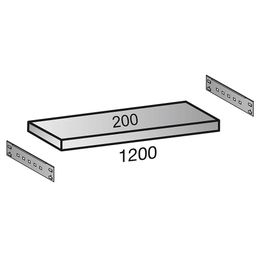 Fachboden f&uuml;r Industriesteckregal, Bodenbreite 1200 mm, Tiefe 200 mm kaiserkraft