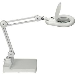 Maul LED-Lupenleuchte Maulviso IP54, Armlänge 310 mm, mit Standfuß, weiß
