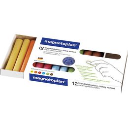 MAGNETOPLAN Kreide, abgerundet, farbig sortiert, VE 48 St&uuml;ck