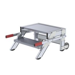 MUNK Treppenpodest, Stufenbreite 600 mm, Tragf&auml;higkeit 200 kg, 2 Stufen