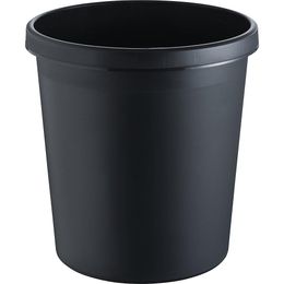 Helit Papierkorb aus Polyethylen, Volumen 18 l, VE 15 Stk, schwarz