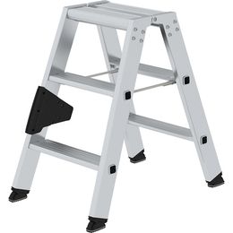 MUNK Stufen-Stehleiter, beidseitig, Komfort-Ausf&uuml;hrung mit ergo-pad&reg;, 2 x 3 Stufen