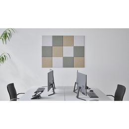 eurokraft basic Akustik-Wandfliese, HxB 300 x 300 mm, je 4 x beige, hellgrau, dunkelgrau, VE 12 Stk