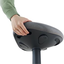 Leitz Ergo Active Sitzhocker mit Komfortsitz, Sitzh&ouml;he 470 - 640 mm, dunkelgrau