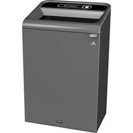 Rubbermaid Wertstoffsammler Configure™, verzinkter Stahl, Volumen 57 l, schwarz