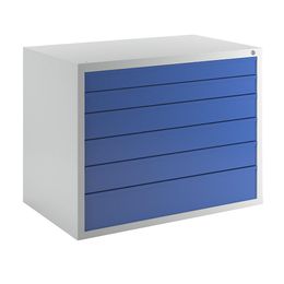 Schubladenschrank, 6 Schubladen, Breite 1050 mm, Front blau kaiserkraft