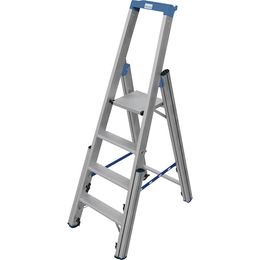 Krause Treppen-Stufenstehleiter, mit Niveauausgleich, einseitig begehbar, 4 Stufen