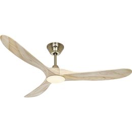 Deckenventilator ECO GENUINO-L, Rotorblatt-Ø 1520 mm, natur / Messing kaiserkraft