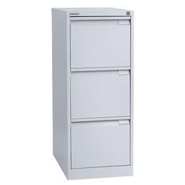 Bisley Hängeregistraturschrank, 1-bahnig, 3 Schübe, DIN A4, weißaluminium