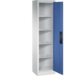 C+P Werkstatt-Schwerlastschrank, Breite 502 mm, Tiefe 400 mm, T&uuml;r enzianblau