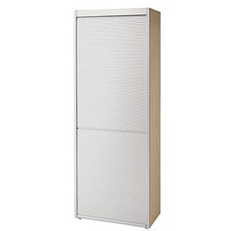 eurokraft pro Rollladenschrank, 5 Fachböden, Ahorn-Dekor / alusilber