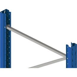 eurokraft pro Palettenregal-St&uuml;tzrahmen, zerlegt, enzianblau RAL 5010 / verzinkt, HxT 2100 x 750 mm