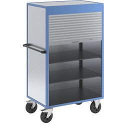 eurokraft pro Schrankwagen, Rollladen aus Aluminium, mit 2 Etagenb&ouml;den