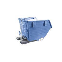 Kippbeh&auml;lter aus Polyethylen, mit Einfahrtaschen und Rollen, Volumen 0,3 m&sup3;, grau kaiserkraft