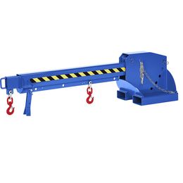 eurokraft pro Teleskoplader, 5fache Höhenverstellung, Tragfähigkeit 650 - 3000 kg, teleskopierbar, blau lackiert