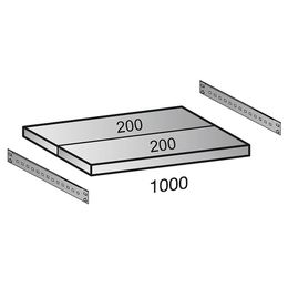 Fachboden für CLEANA-Steckregal, Bodenbreite 1000 mm, Tiefe 400 mm kaiserkraft