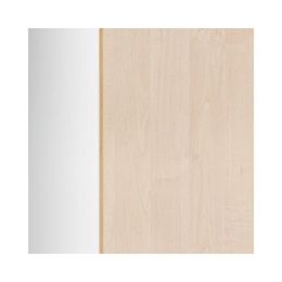 Schrank Portland, BxT 800 x 420 mm, H 1845 mm, T&uuml;rh&ouml;he 700 mm, wei&szlig; geb&uuml;rstet / Birke kaiserkraft