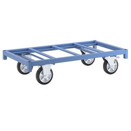 eurokraft pro Plattformwagen MODULAR, Tragf&auml;higkeit 1200 kg, Ladefl&auml;che 1300 x 700 mm, 2 Lenkrollen mit Doppelstopp, 2 Bockrollen
