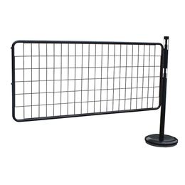 VISO Absperrpfosten-Anbauset mit Gitter, 1 Pfosten, 1 Gitter, schwarz