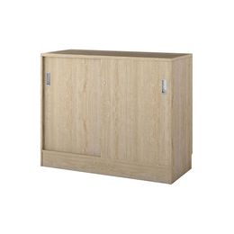 Schrank Chicago mit Schiebet&uuml;ren, HxBxT 948 x 1215 x 400 mm, Eiche kaiserkraft