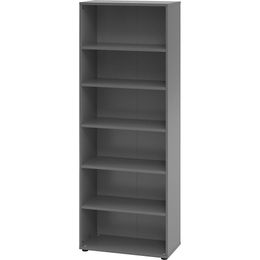 VERA-ZWO - B&uuml;roregal, HxBxT 2156 x 800 x 400 mm, 6 Ordnerh&ouml;hen, graphit kaiserkraft