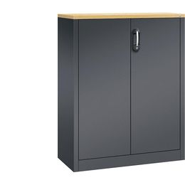 C+P ACURADO Akten-Sideboard, 3 Ordnerhöhen, HxBxT 1200 x 930 x 400 mm, schwarzgrau / schwarzgrau