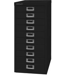 Bisley MultiDrawer&trade; 29er Serie, DIN A4, 10 Schubladen, schwarz