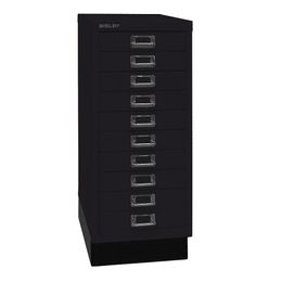 Bisley MultiDrawer&trade; 29er Serie, mit Sockel, DIN A4, 10 Schubladen, schwarz