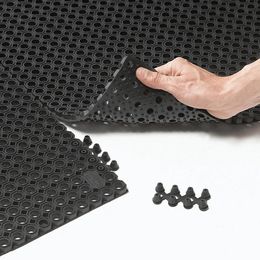 NOTRAX Schmutzfangmatte, gelocht, schwarz, L x B 1000 x 750 mm