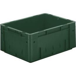 Schwerlast-Euro-Behälter, Polypropylen, Volumen 14,5 l, LxBxH 400 x 300 x 175 mm, Wände geschlossen, Boden geschlossen, grün, VE 4 Stk kaiserkraft