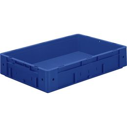 Schwerlast-Euro-Behälter, Polypropylen, Volumen 20 l, LxBxH 600 x 400 x 120 mm, Wände geschlossen, Boden geschlossen, blau, VE 2 Stk kaiserkraft