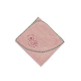 Sterntaler Kapuzenbadetuch 100x100 cm Terrybär rose in puder rose | Gr.: onesize