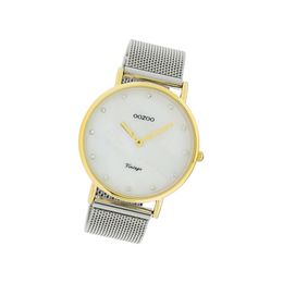 Analog-Armbanduhr Oozoo Vintage Series silber groß (ca. 40mm) | Gr.: onesize