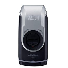 Braun Elektrischer Reiserasierer "MobileShave M90" in Schwarz und Silber | Gr.: onesize