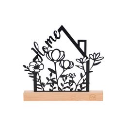UNUS Aufsteller "Welcome Home" mit Blumen in schwarz oder weiß in Schwarz | Gr.: onesize