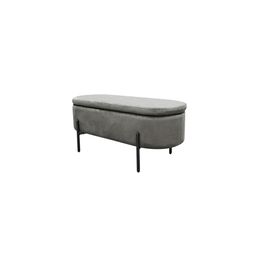 ByLiving Banktruhe Nova in grau - B 95, H 42, T 37,5 cm | Gr.: onesize