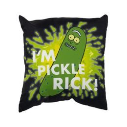 Rick and Morty Pickle Rick Kissen Zierkissen Kopfkissen 40x40 cm in schwarz | Gr.: onesize