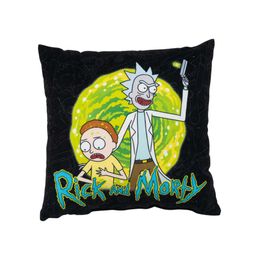 Rick and Morty Kissen Sitzkissen Zierkissen Kopfkissen 30x30 cm in schwarz | Gr.: onesize
