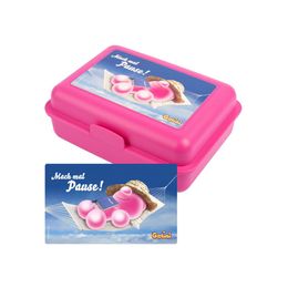 Gelini Brotdose mit Trennwand - Mach mal Pause - Rosa in rosa | Gr.: onesize