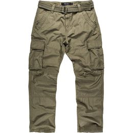 REPUBLIX Chino inkl. Gürtel JAY in Olive | Gr.: W31
